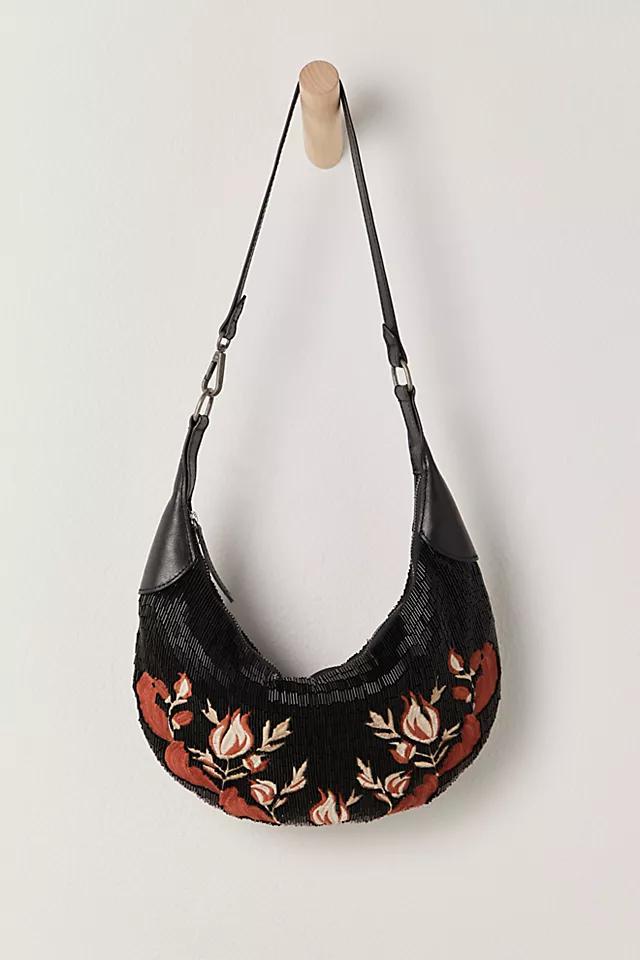 FREE PEOPLE Bugle Bead Clutch in Black | endource