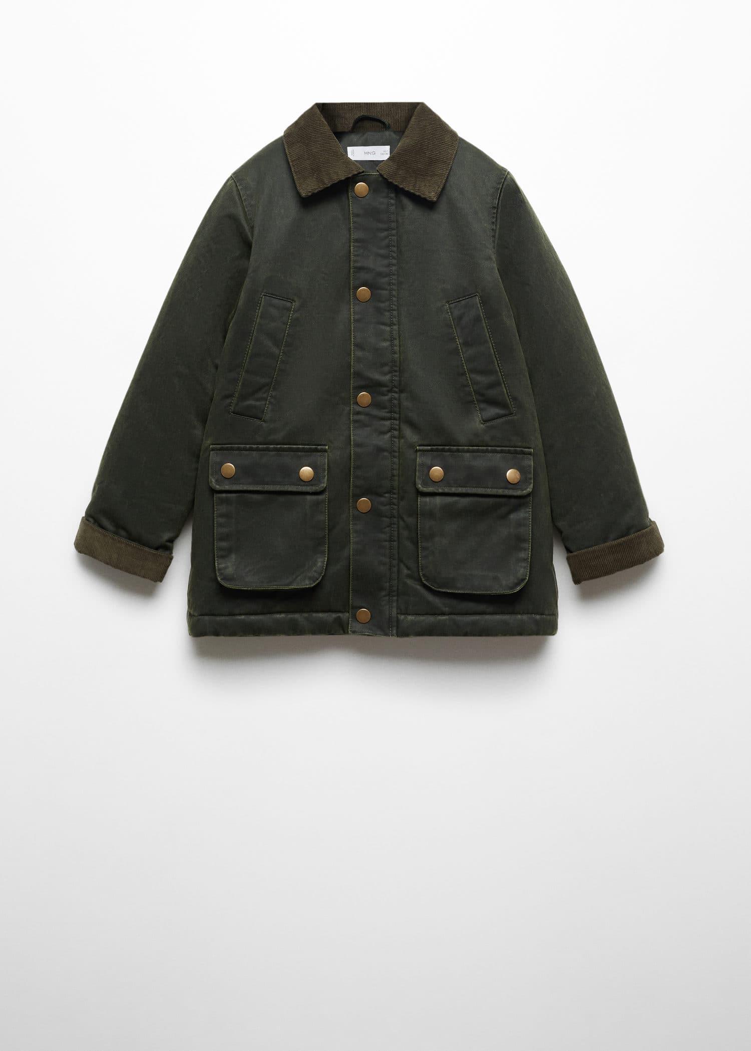 MANGO Waxed-Effect Parka | endource