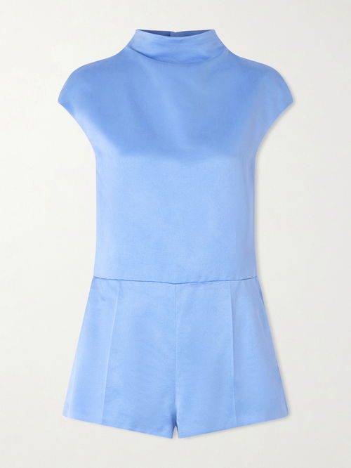 TOM FORD Open-Back Cotton And Silk-Blend Duchesse-Satin Turtleneck ...