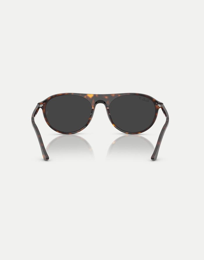 RAY-BAN Rb2215 Square Polarised Sunglasses With Black Lens In Havana ...