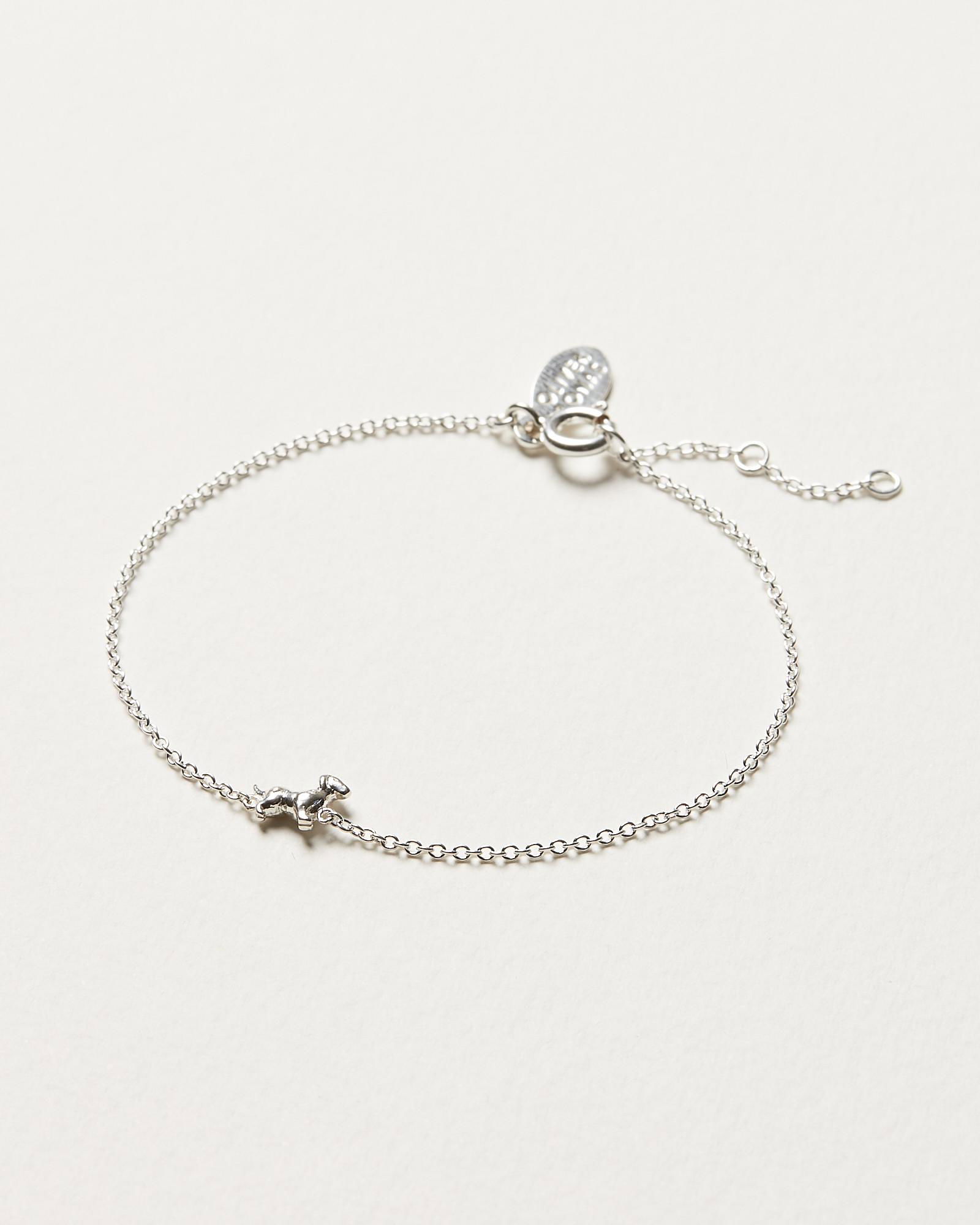 OLIVER BONAS Sid Sausage Dog Chain Bracelet in Silver | endource