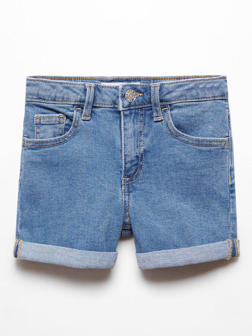 MANGO Kids' Chip Denim Turn Up Shorts | Endource