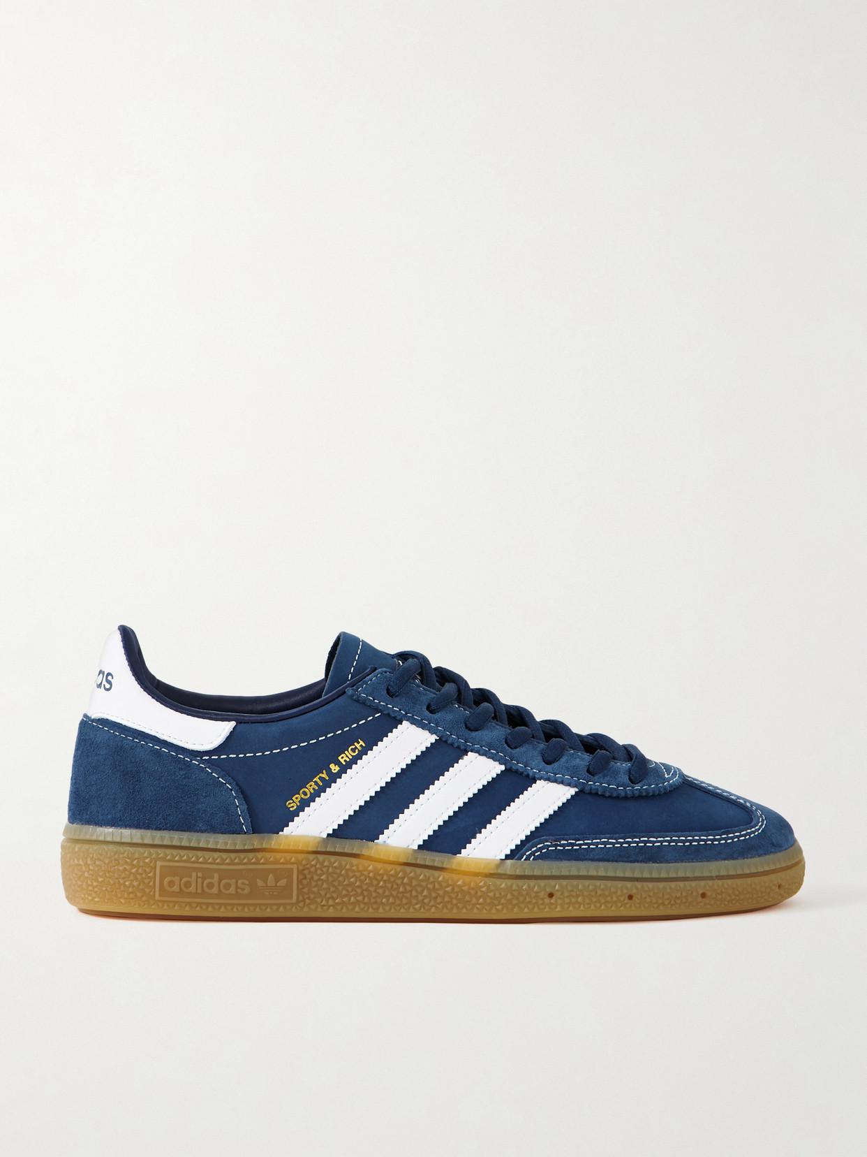 ADIDAS ORIGINALS Sporty & Rich Handball Spezial Leather-Trimmed Suede ...