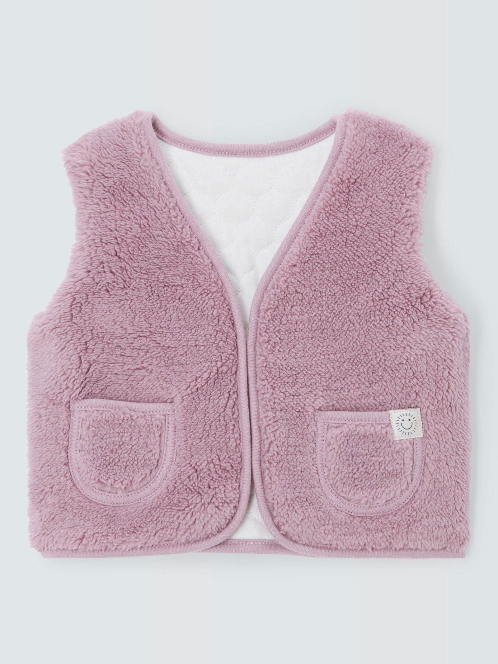 JOHN LEWIS Baby Borg Reversible Gilet in Multi | endource