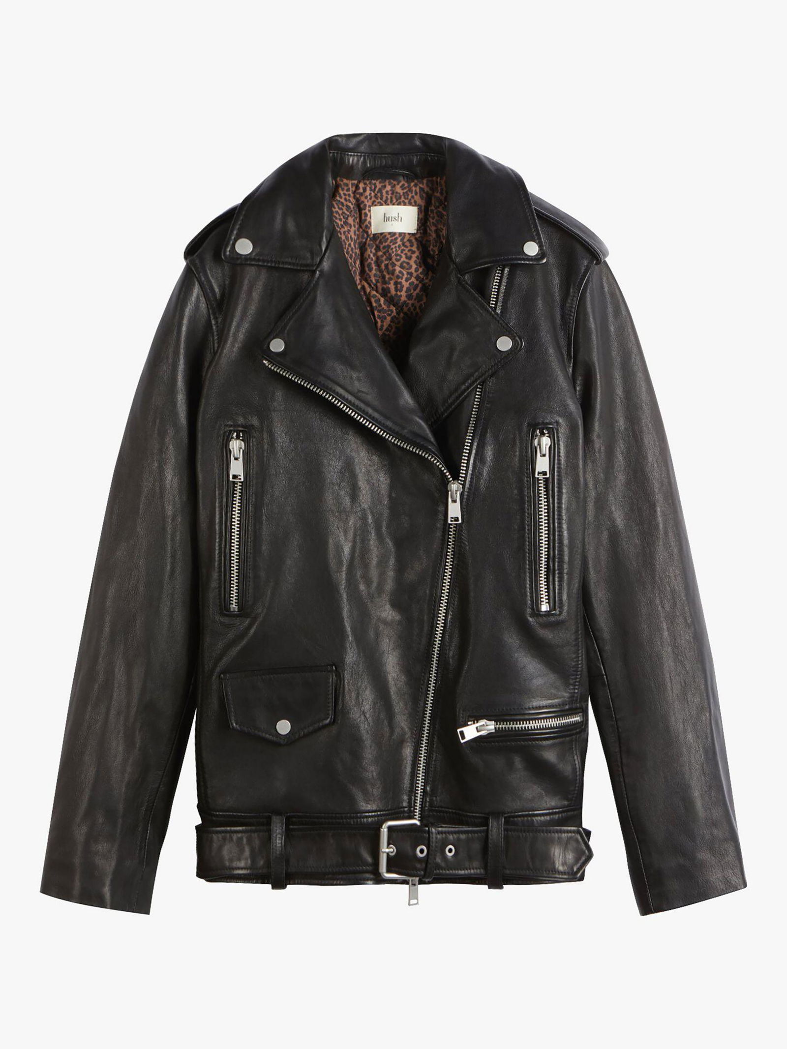 HUSH Oversized Leather Biker Jacket | endource