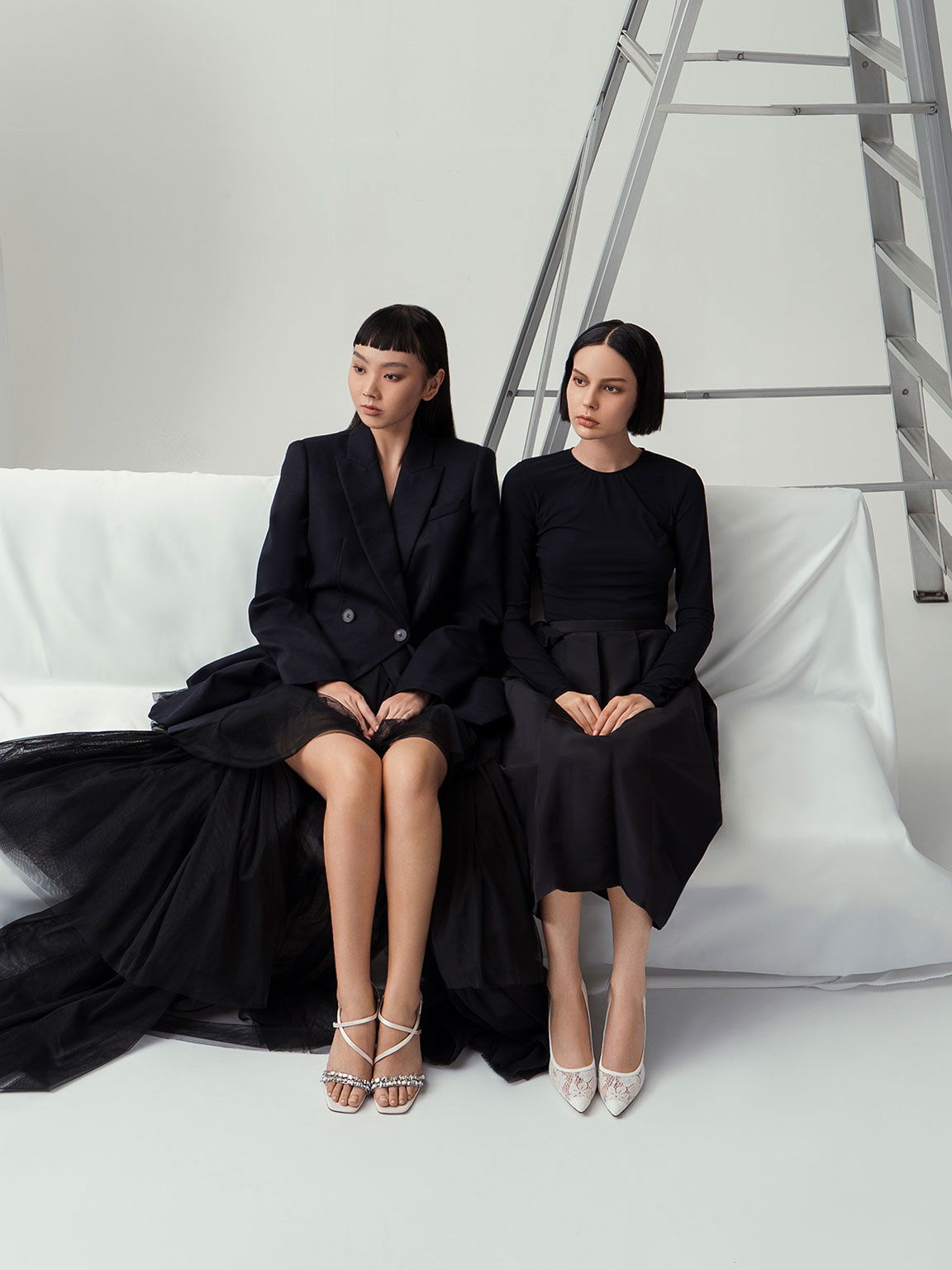 CHARLES & KEITH Lace & Mesh Pumps | endource