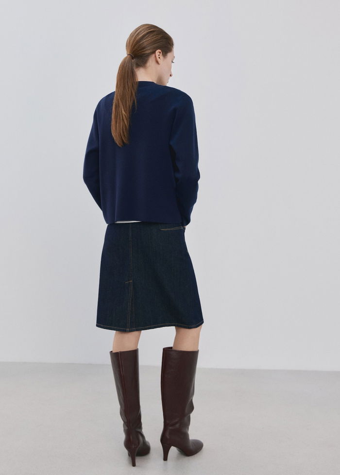 MANGO Round-neck Knitted Sweater | endource