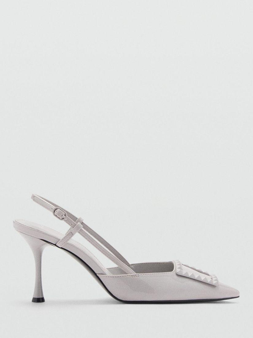 MANGO Tona Buckle Pointed Slingback Courts | endource