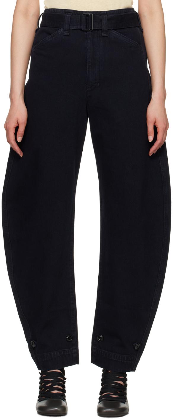 LEMAIRE Belted Wide Leg Jeans | endource