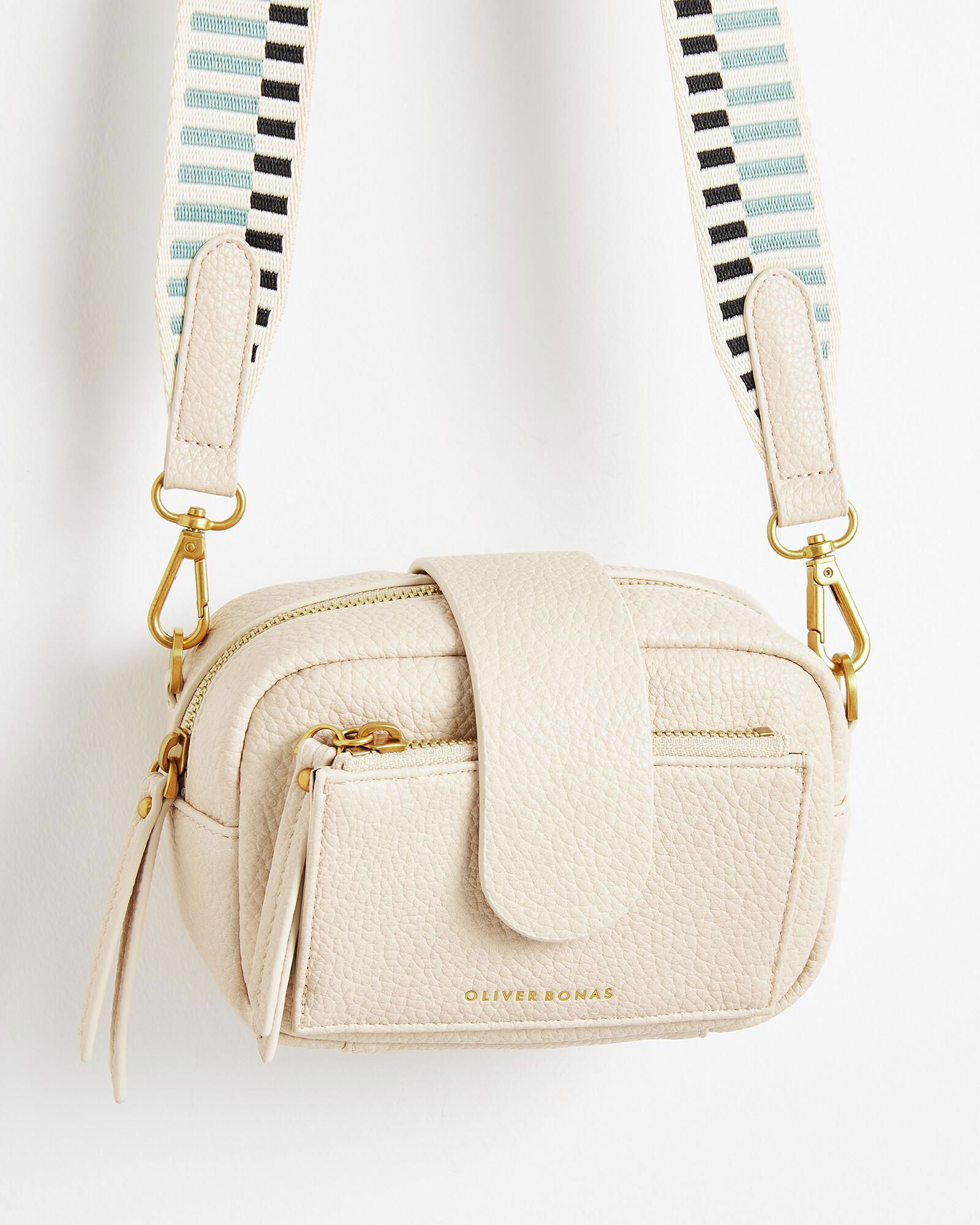 OLIVER BONAS Cora Crossbody Bag in Cream | endource