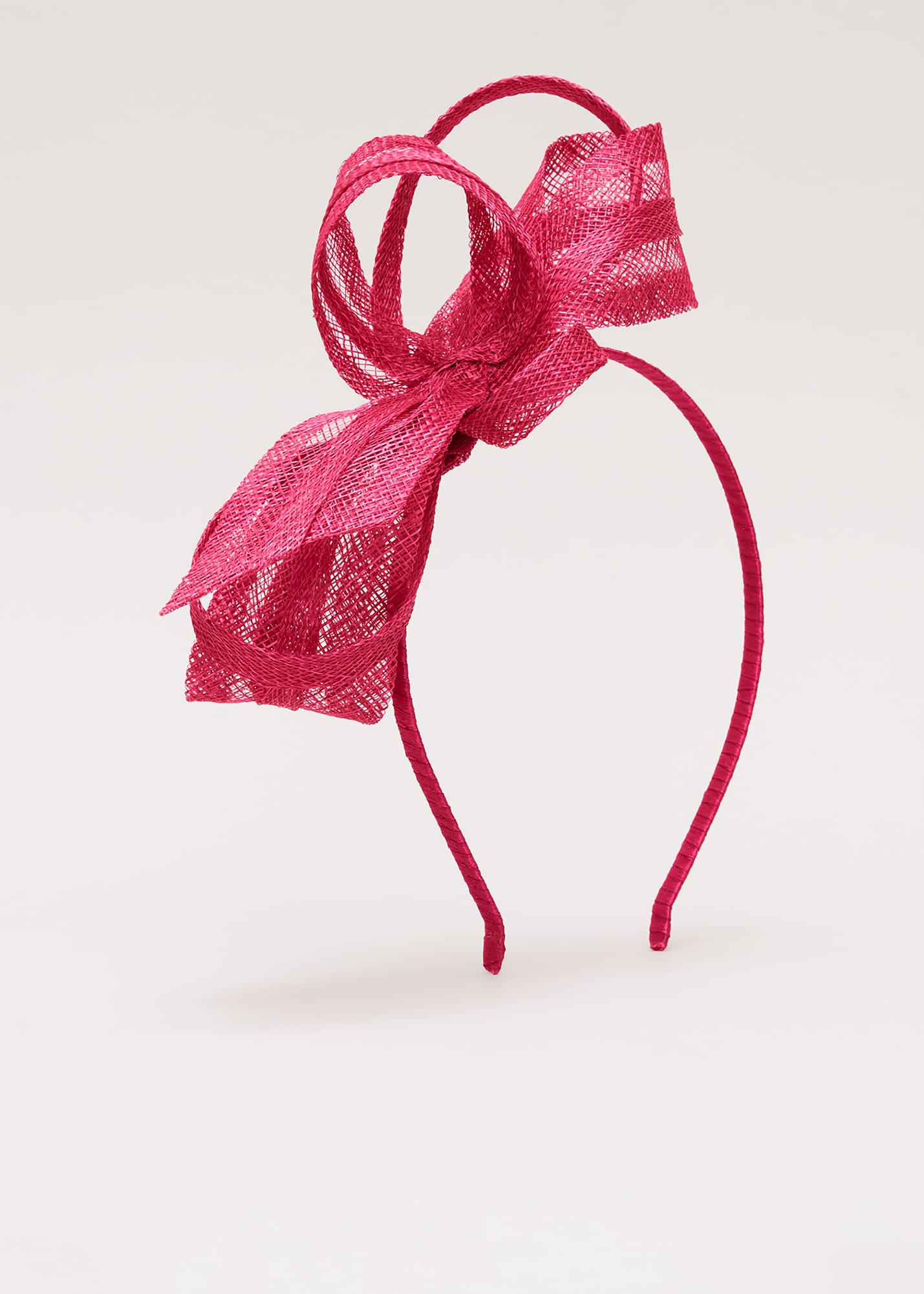 PHASE EIGHT Twist Bow Headband in Pink | endource