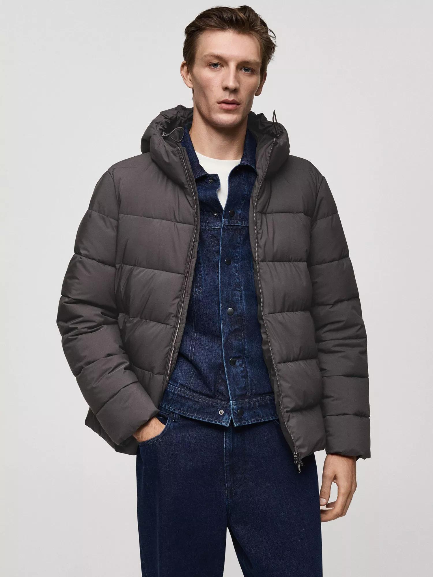 MANGO Turin Padded Jacket in Grey | endource