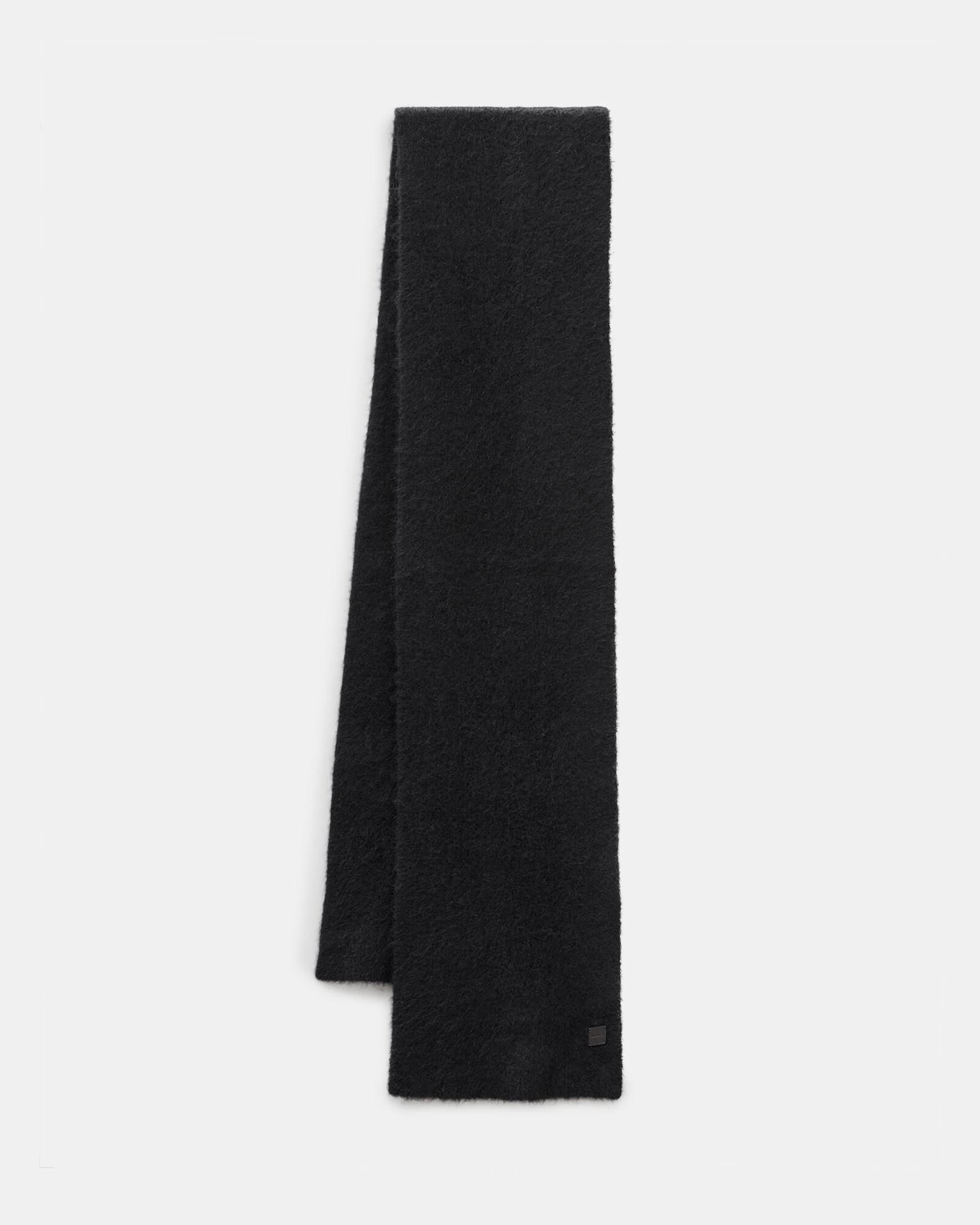 ALLSAINTS Steph Brushed Scarf in Black | endource