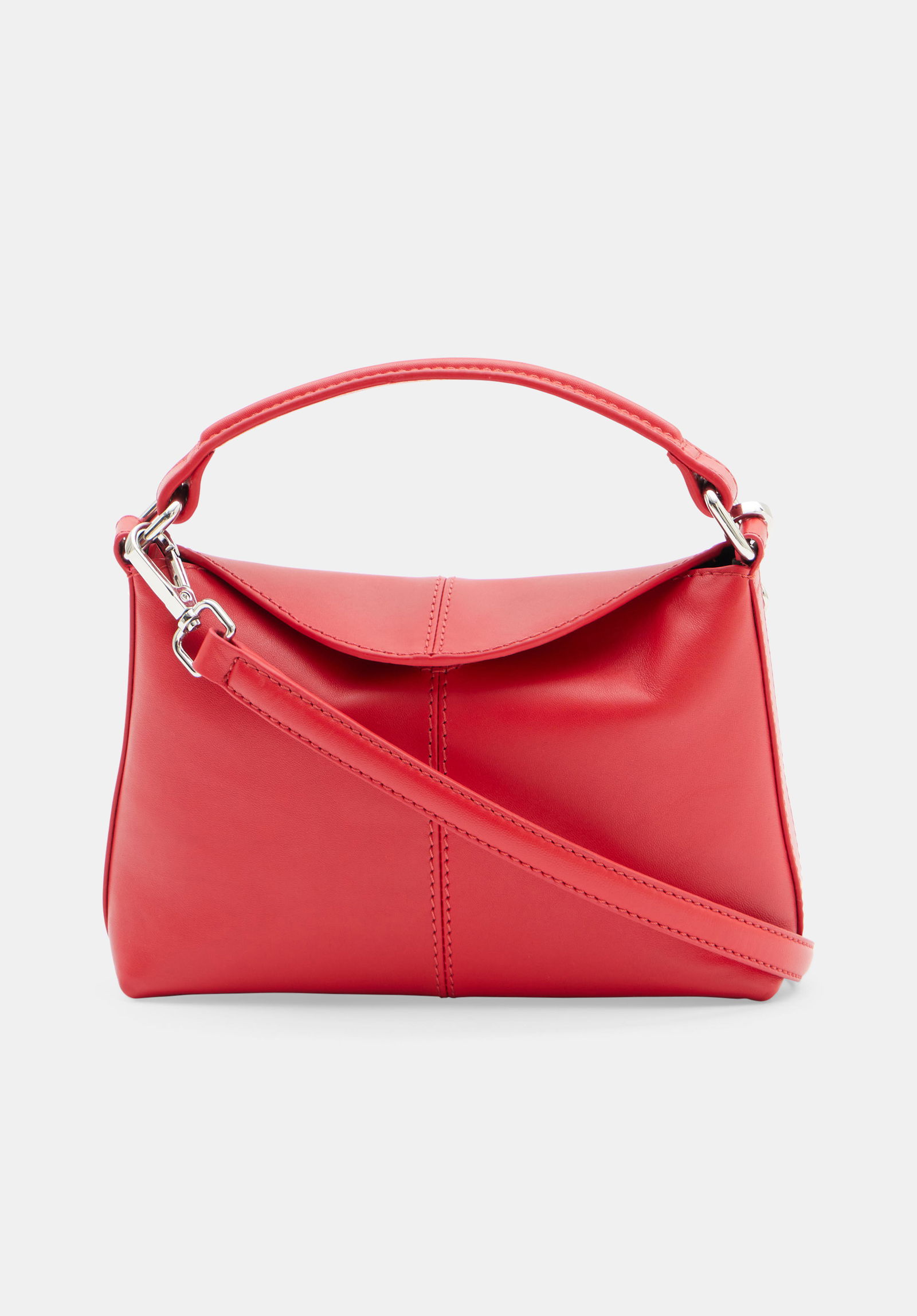 HUSH Mini Stevie Leather Crossbody Bag in Red | endource