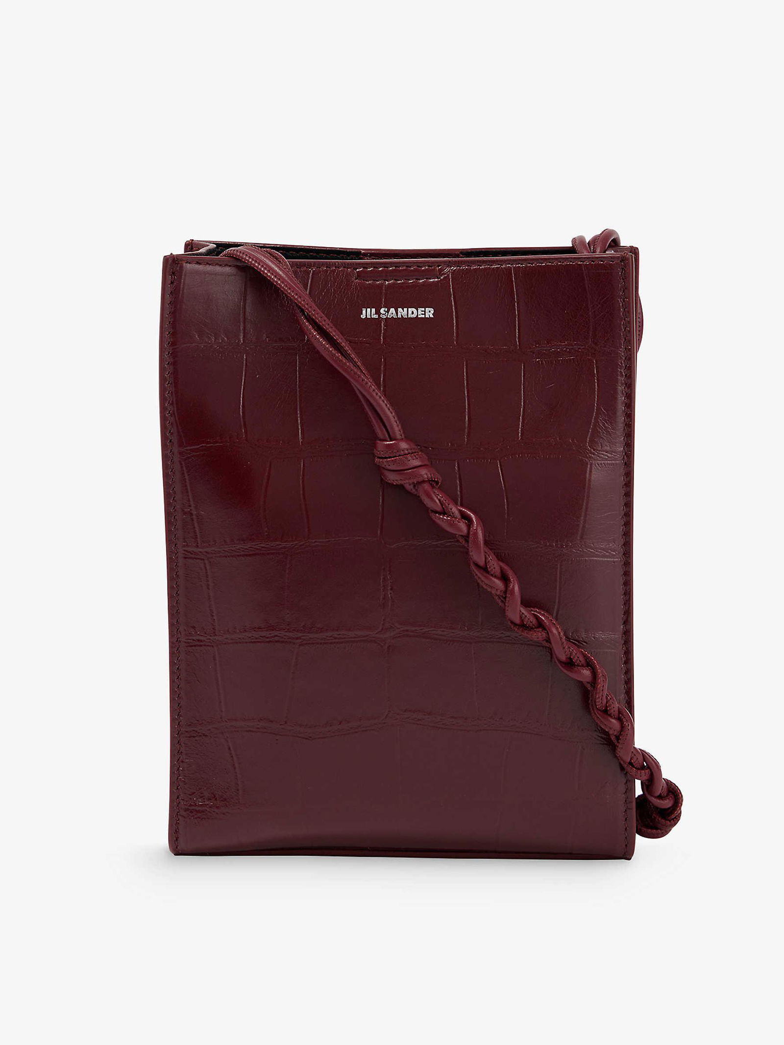 JIL SANDER Tangle Small Leather Cross-Body Bag in JASPER | endource