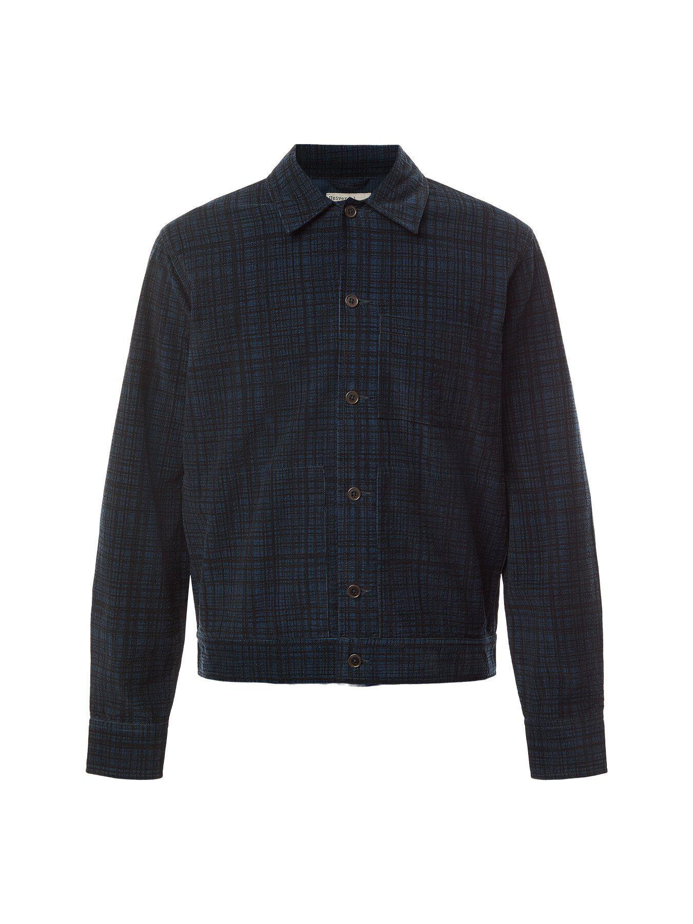 UNIVERSAL WORKS Uniform Jacket in Navy Check | endource