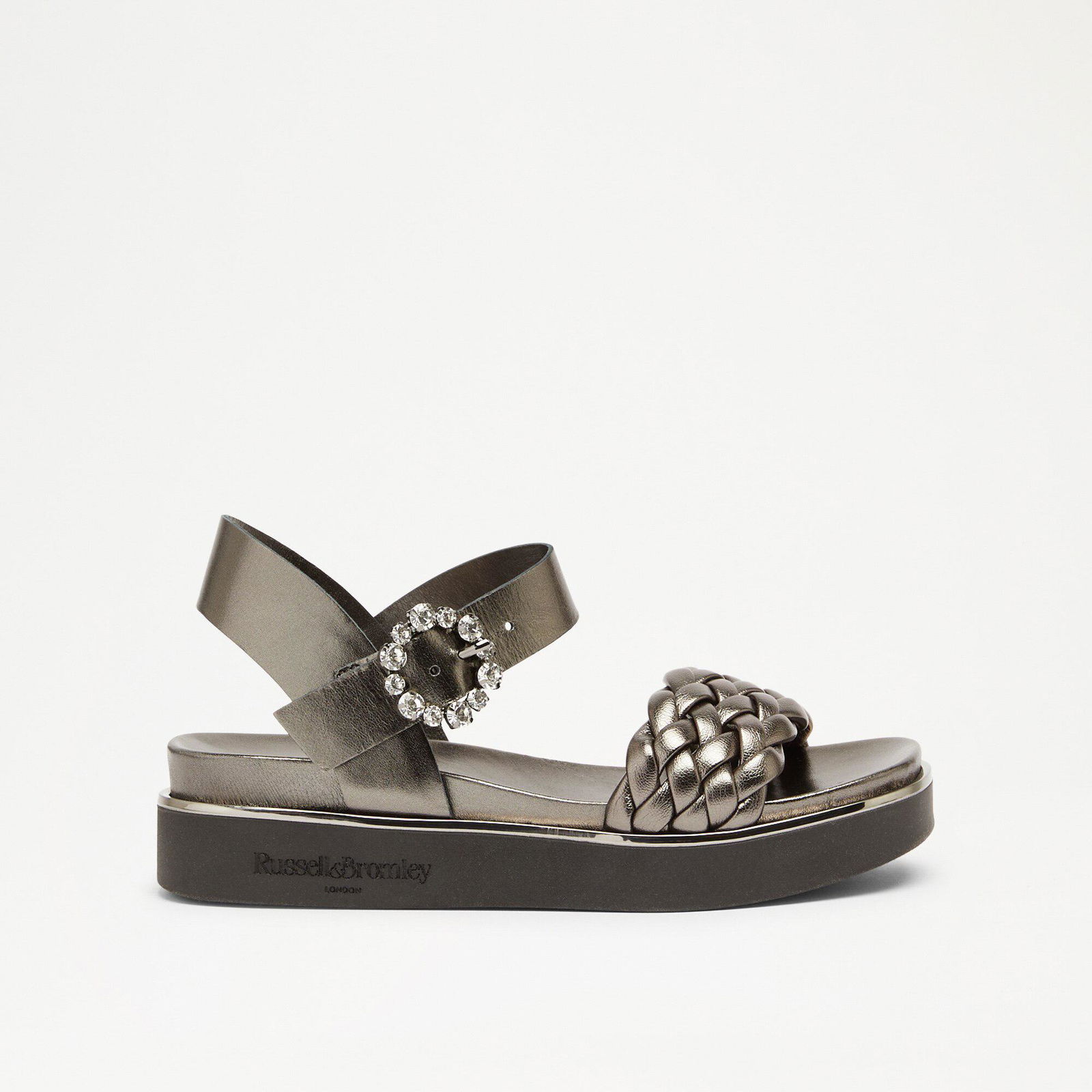 RUSSELL & BROMLEY Dallas Gem Buckle Plait Flatform | endource