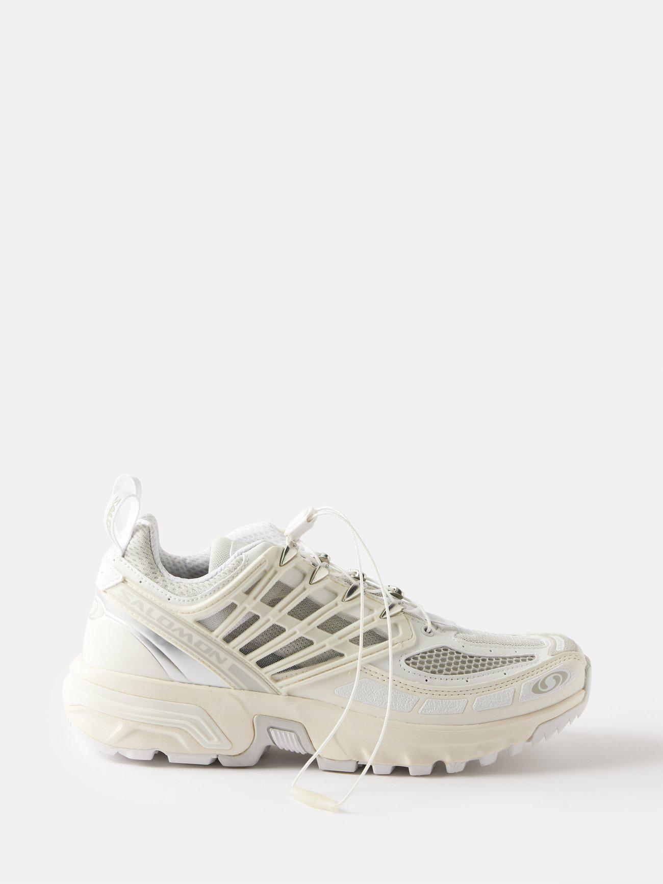 SALOMON ACS Pro Advanced Rubber And Mesh Trainers in White | Endource