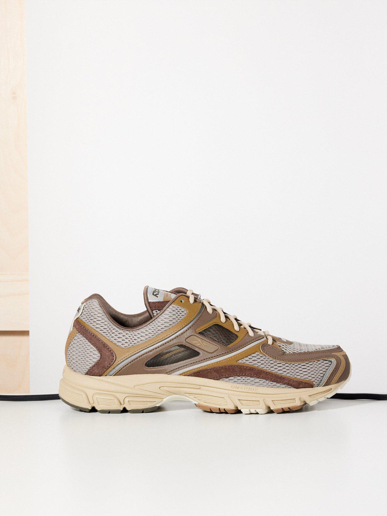REEBOK Premier Trinity KFS Faux-Leather And Mesh Trainers in Brown ...