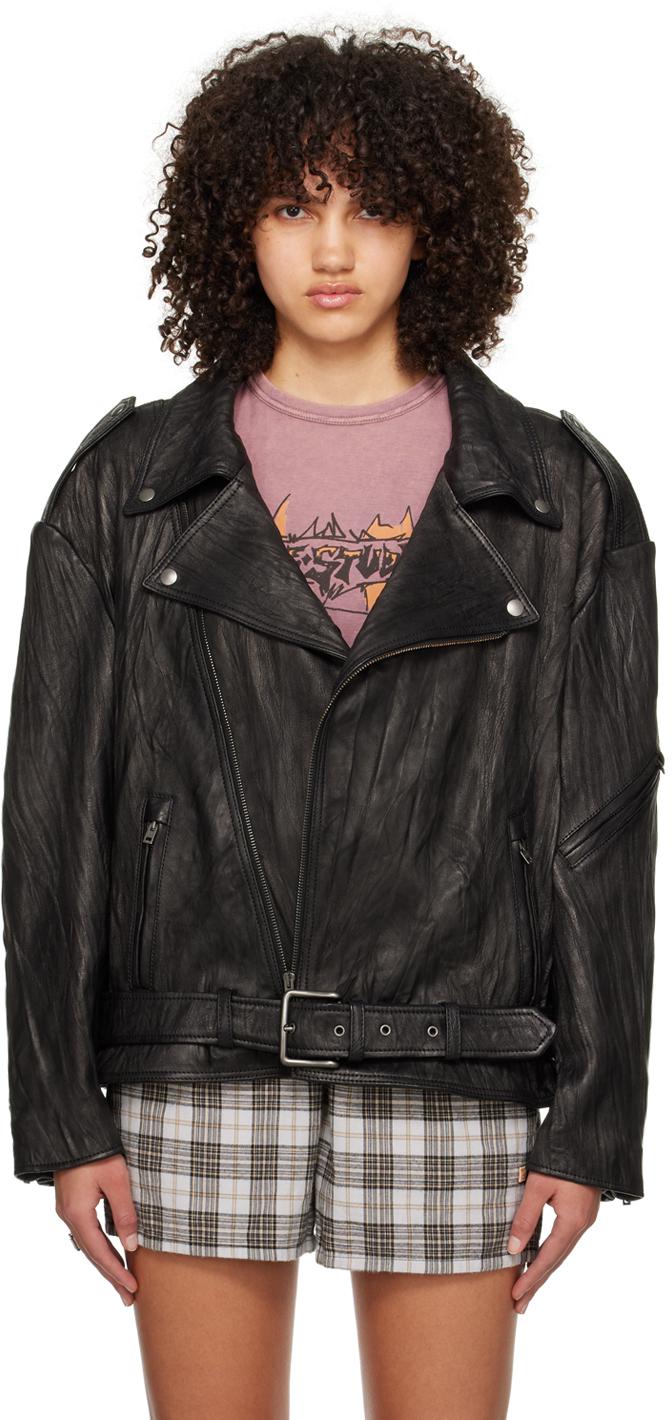 ACNE STUDIOS Crinkled Leather Jacket | endource
