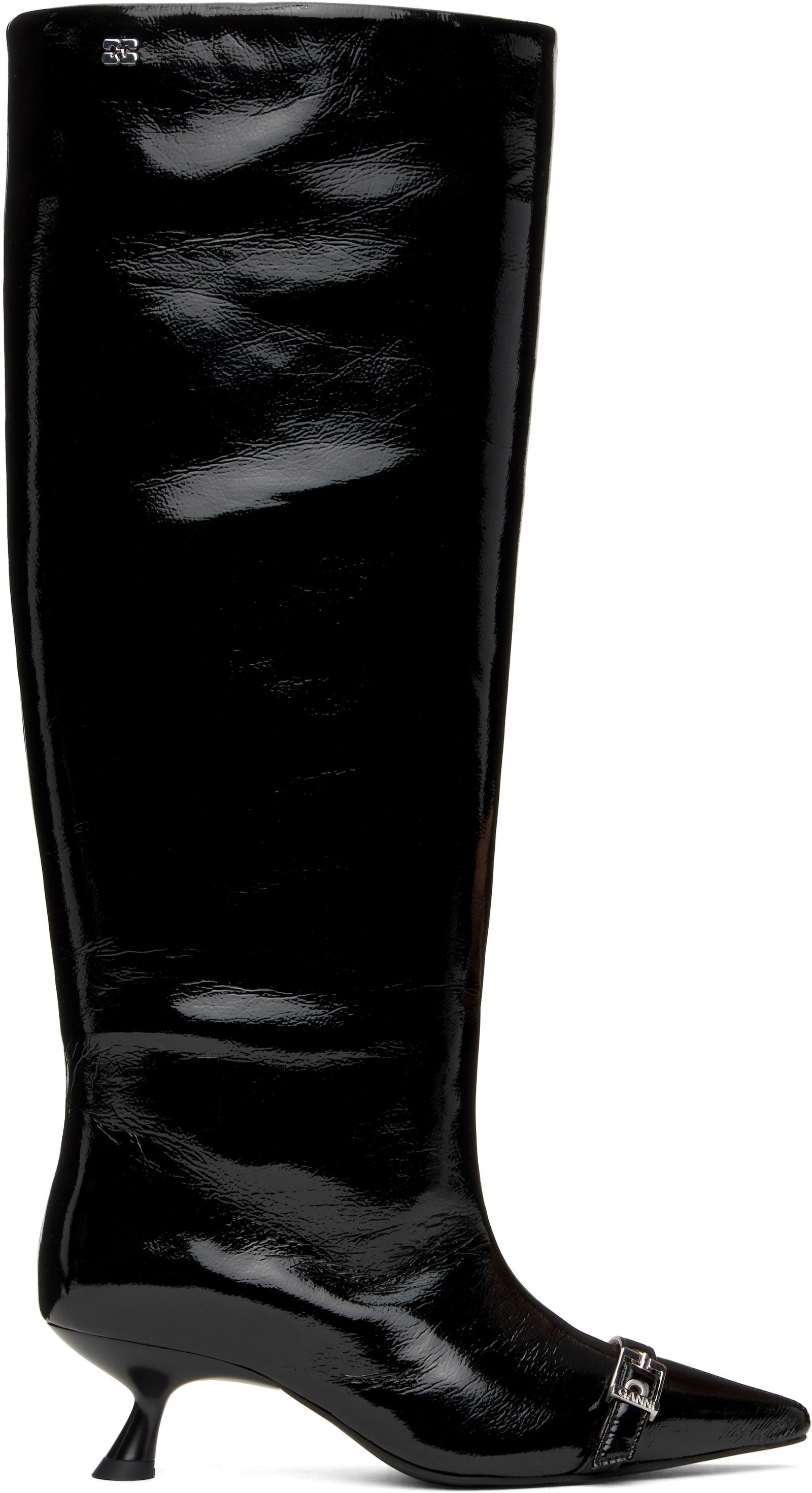 GANNI Eyelets Slouchy High Shaft Tall Boots | endource