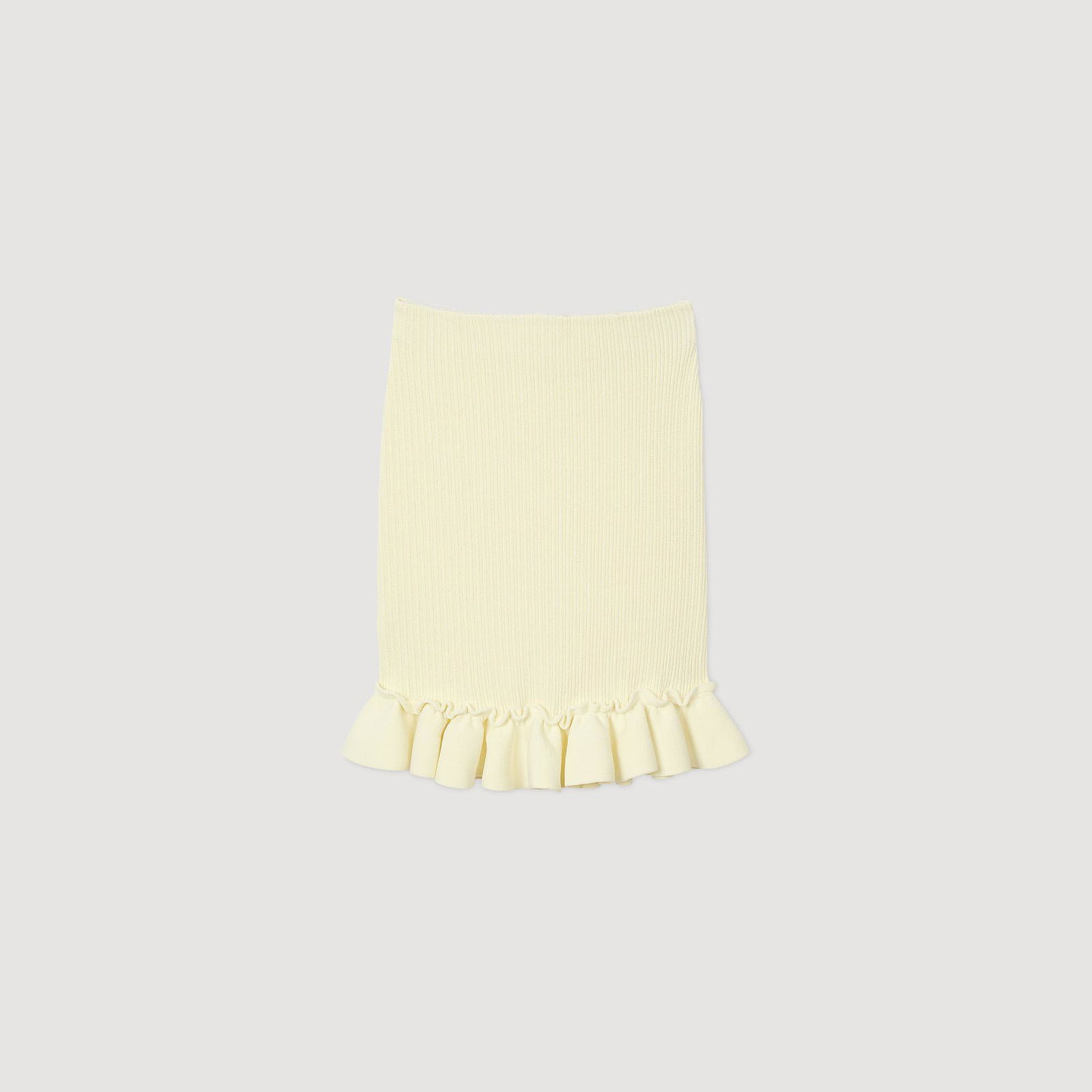 SANDRO Knitted Skirt With Ruffle | endource