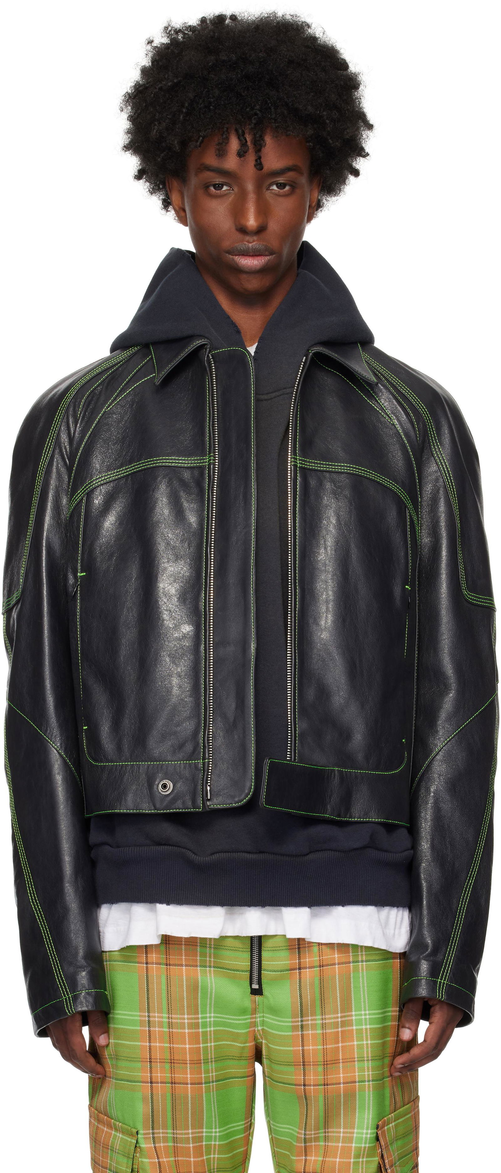 ACNE STUDIOS Zip Leather Jacket | endource