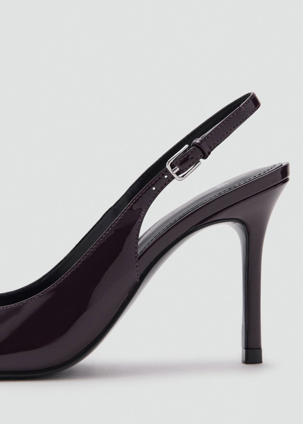 MANGO Patent Leather Peep-toe Stiletto Shoes | endource