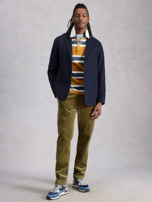 WHITE STUFF Chorley Wool Blend Blazer, Blue Midnight | endource