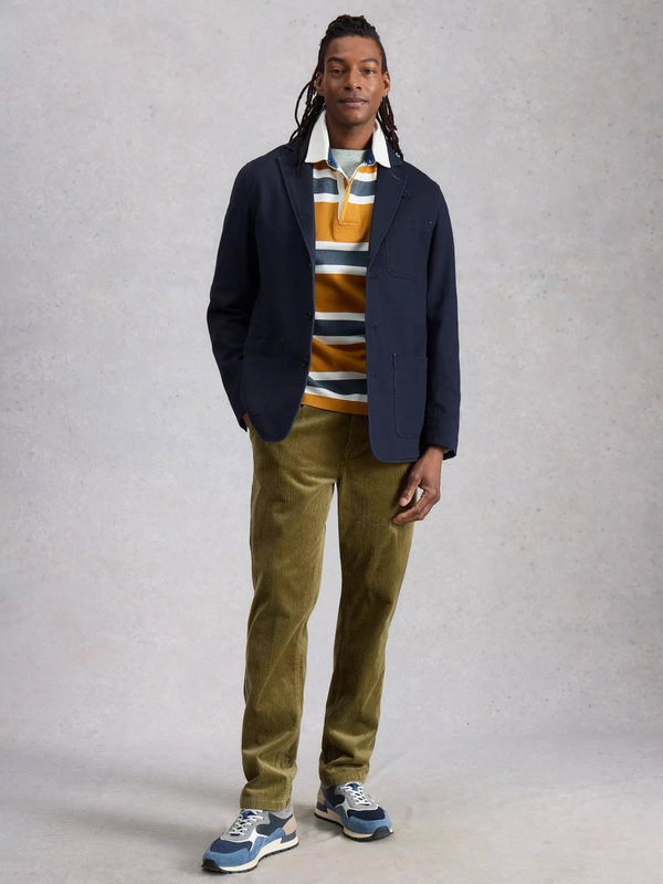 WHITE STUFF Chorley Wool Blend Blazer, Blue Midnight | endource