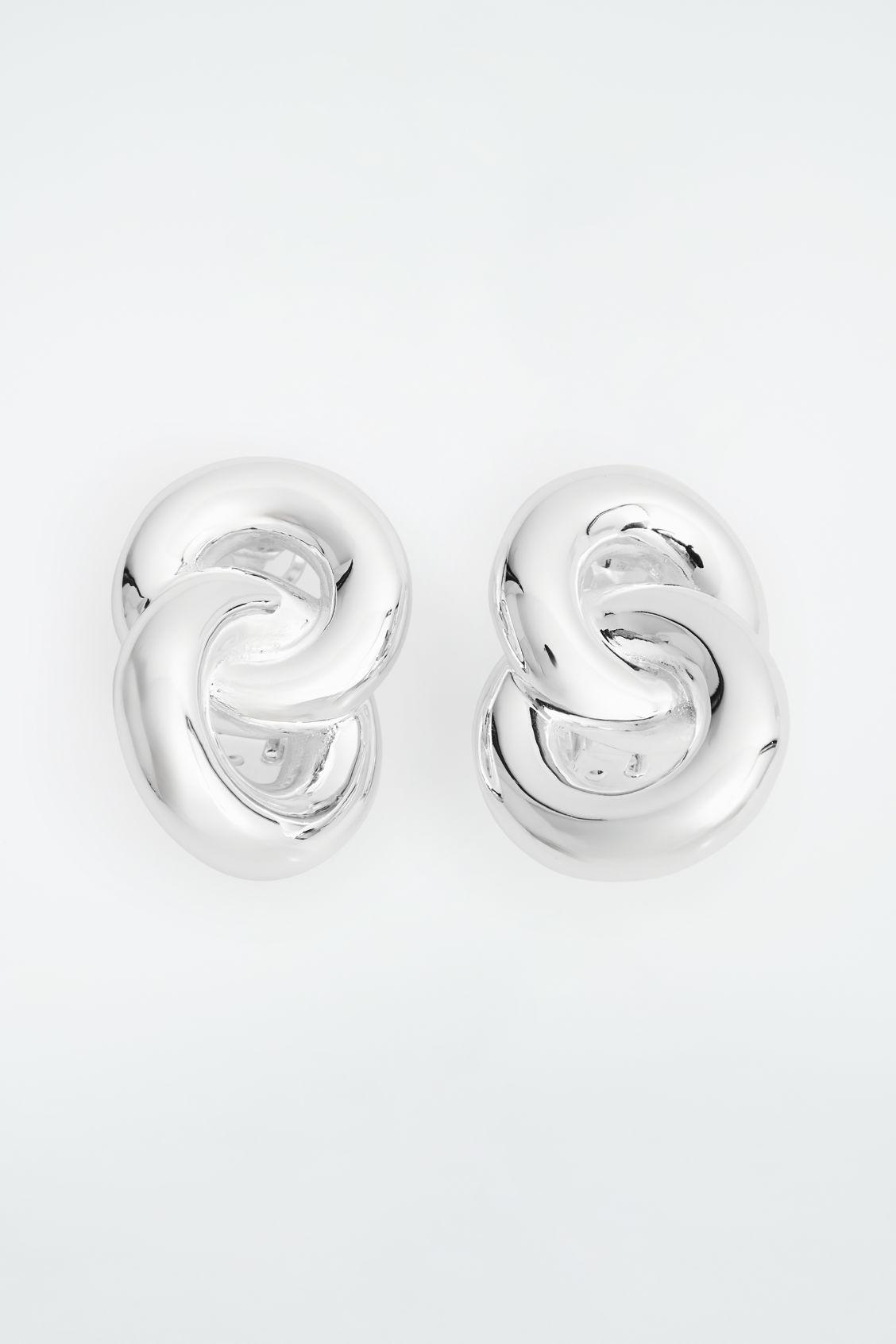 COS Double-Hoop Clip-On Earrings in SILVER | endource