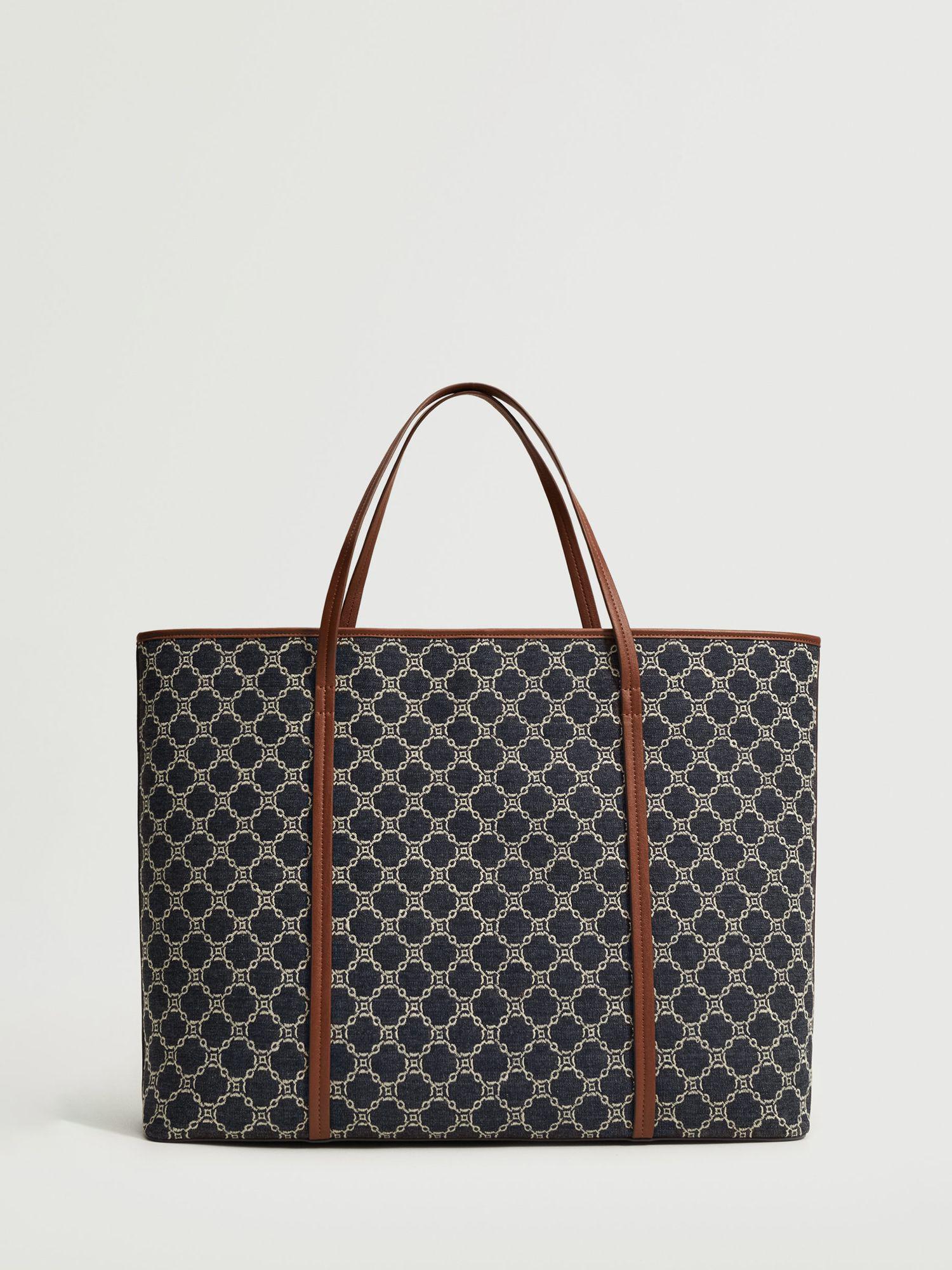 MANGO Joana Embroidered Chains Maxi Shopper Bag | endource