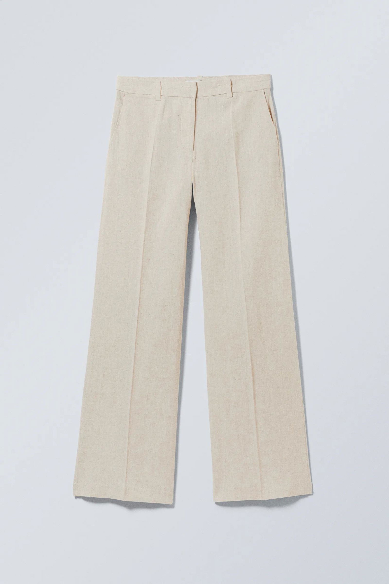 WEEKDAY Linen Suit Trousers in Ecru | endource