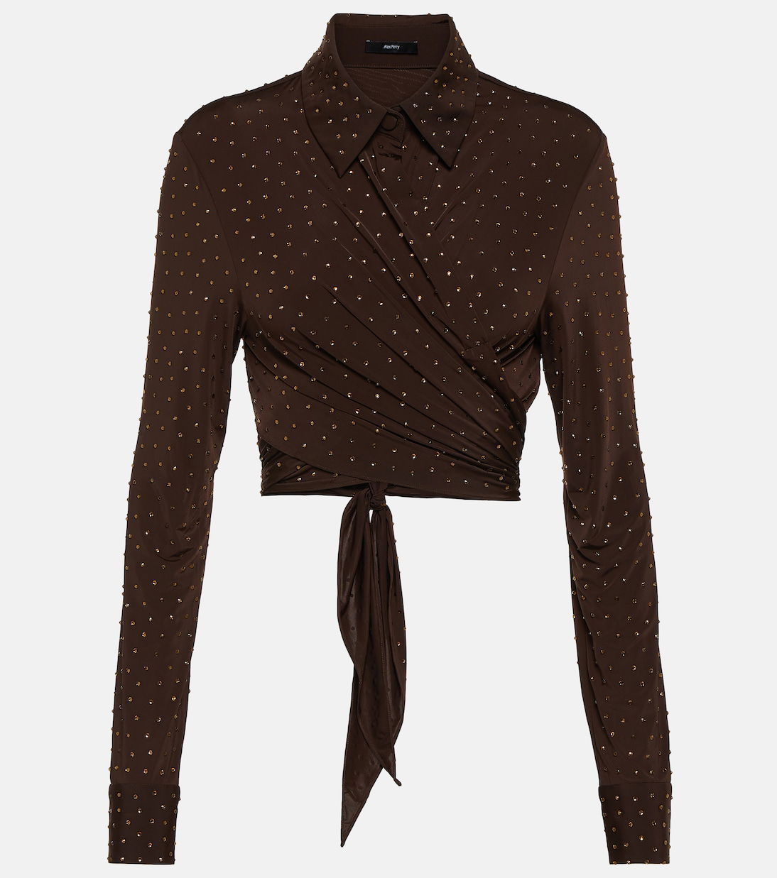 Alex Perry Bligh Crystal-embellished Jersey Top | endource