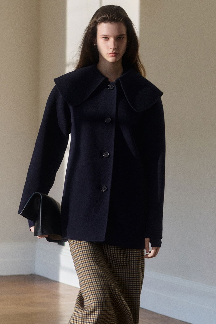 COS COLLARED DOUBLE-FACED WOOL JACKET | endource
