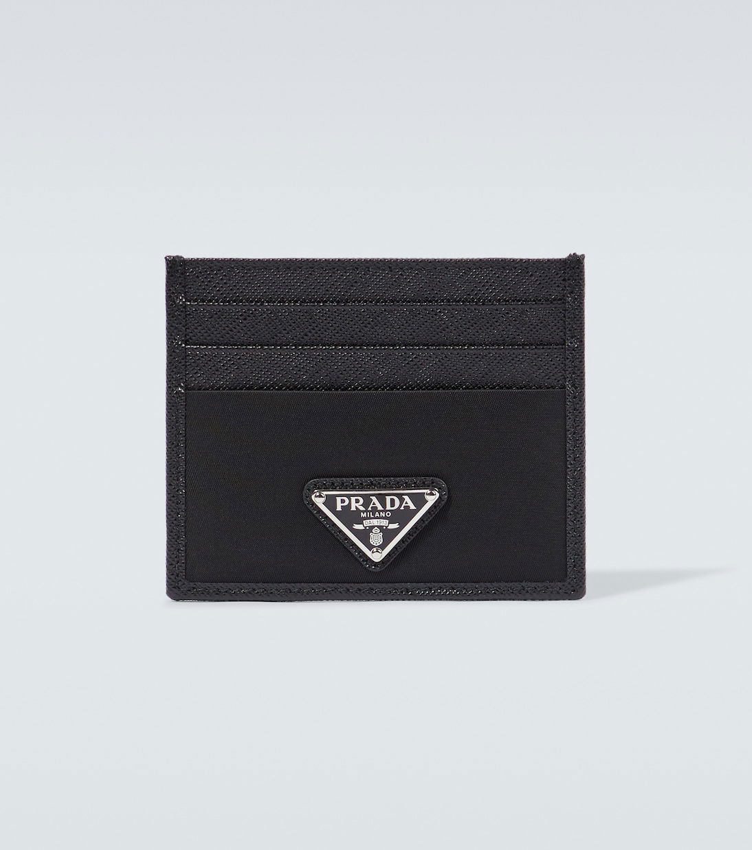 PRADA Re-Nylon Leather-Trimmed Card Holder | endource