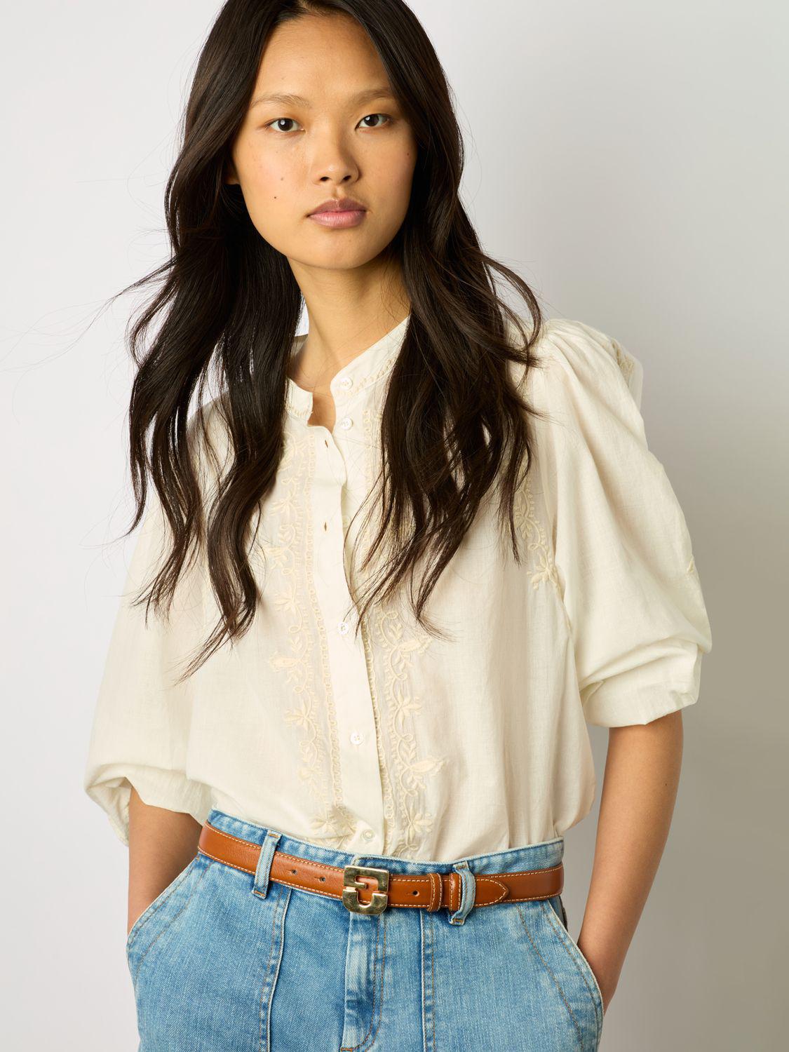 Gerard Darel Narin Cotton Blouse in Ecru | endource