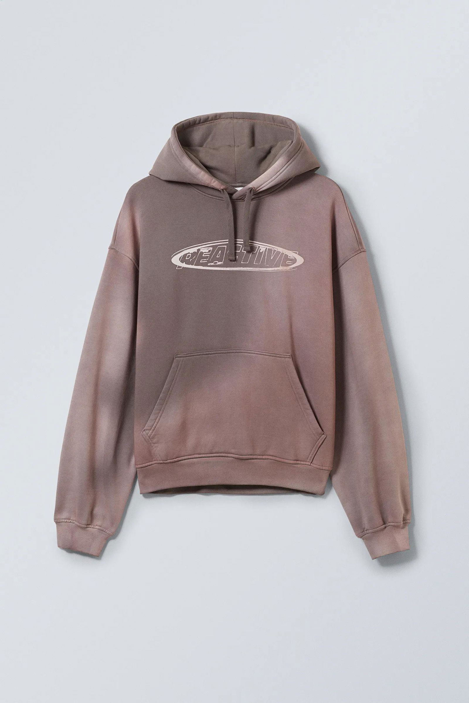 WEEKDAY Boxy Graphic Hoodie in Reactive | endource