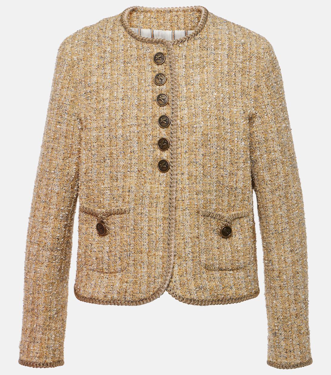ETRO Tweed Jacket in Yellow | endource