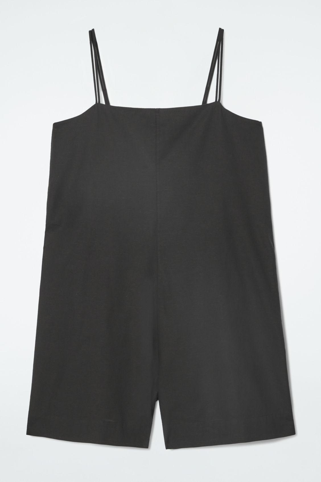 COS Square-Neck Playsuit in BLACK | endource