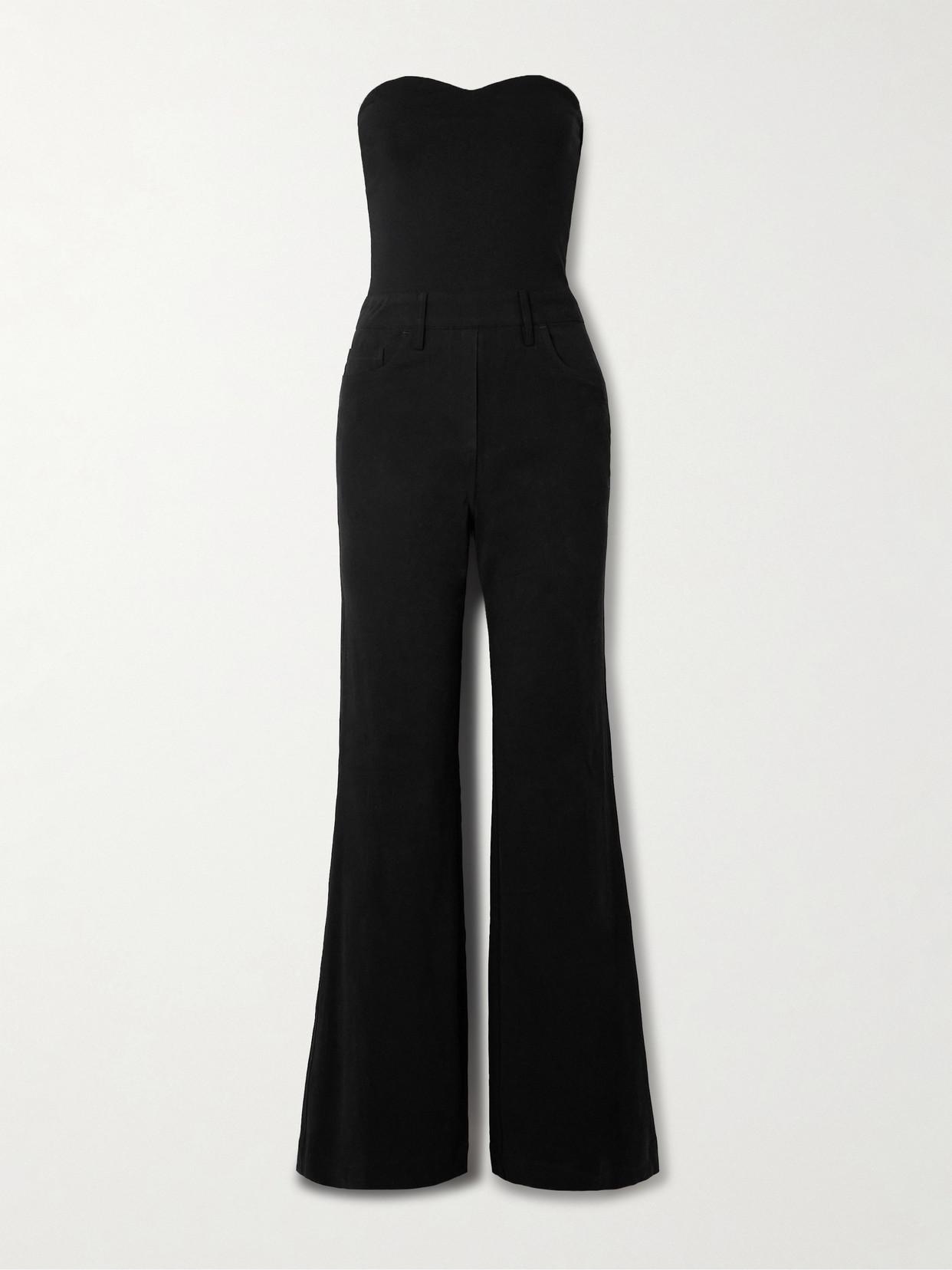 RIVET UTILITY Dynamite Strapless Cotton-Blend Twill Jumpsuit | endource