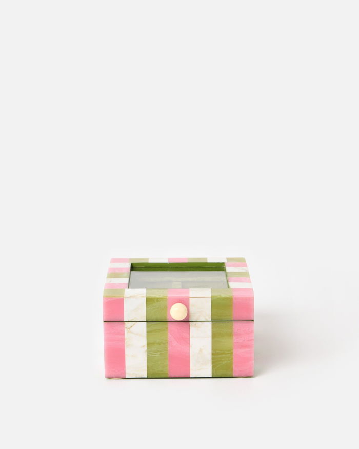 OLIVER BONAS Striped Small Jewellery Box | endource