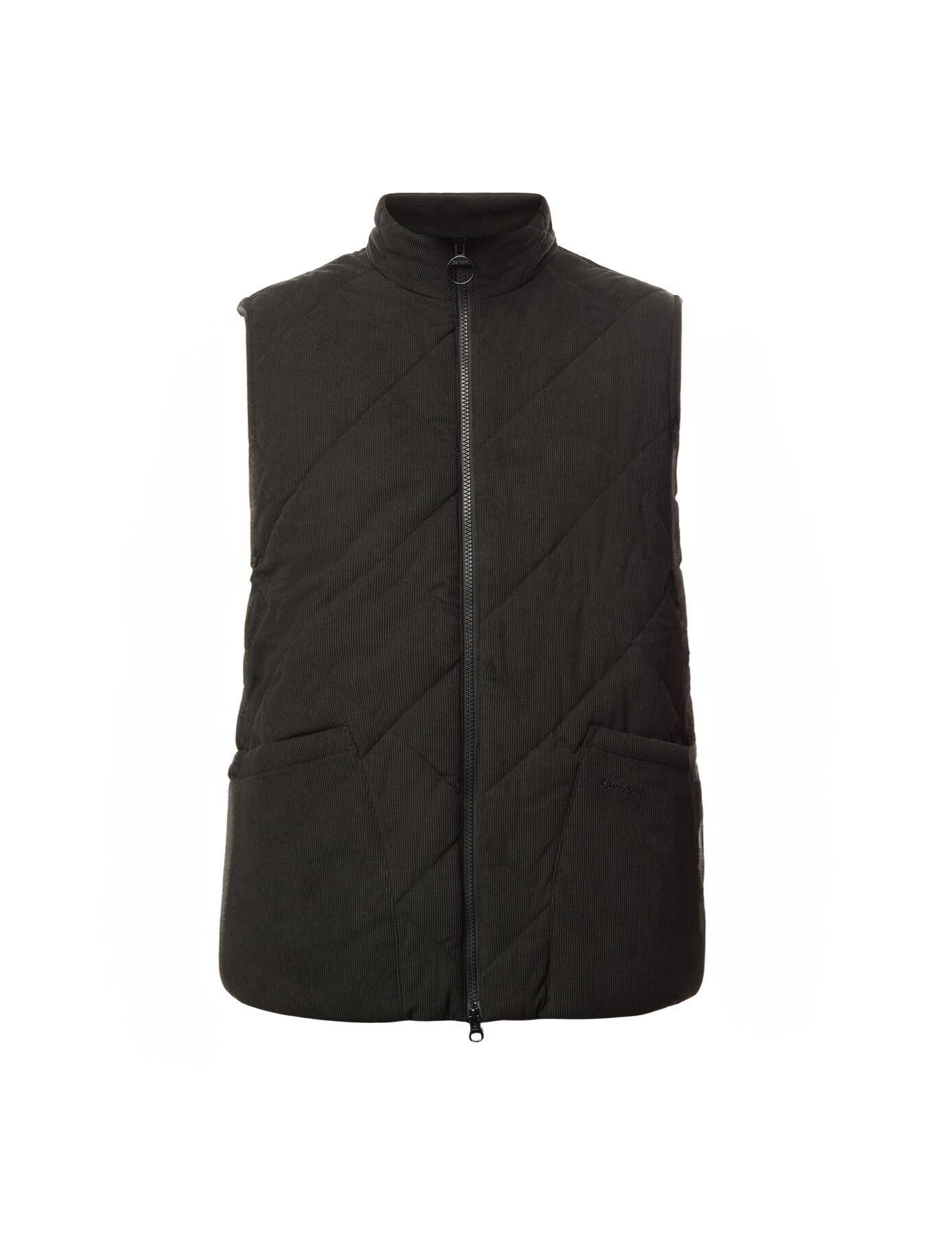 BARBOUR Cord Liddesdale Quilted Gilet in Black | endource