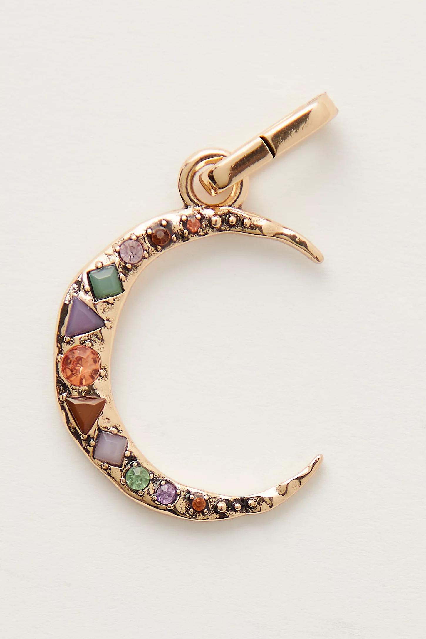 FREE PEOPLE Crescent Stone Charm in Brite Roman Gold | endource