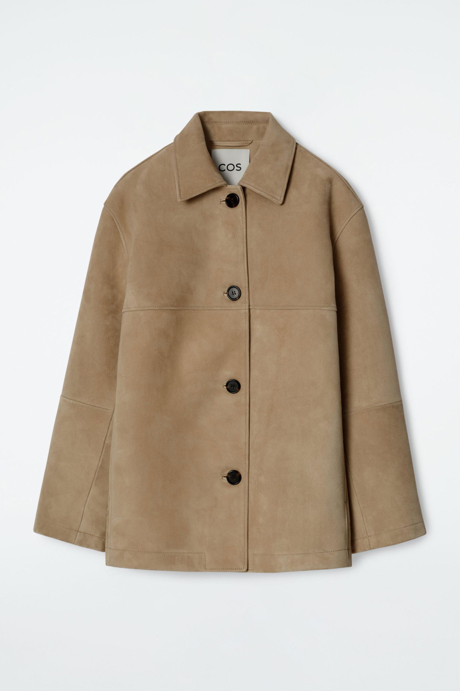 COS Collared Suede Jacket in SAND | endource