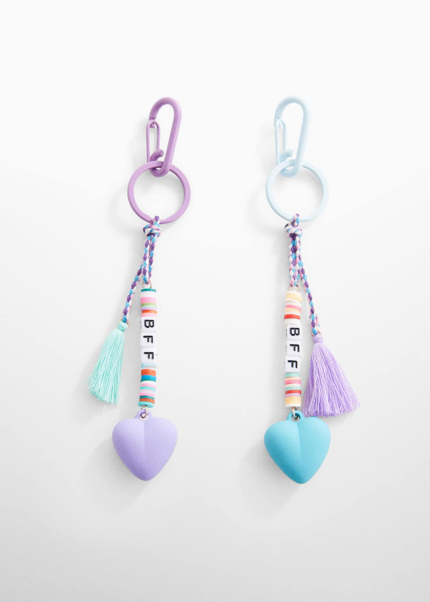 MANGO Pack Of 2 Best Friends Keychains in Lilac | Endource