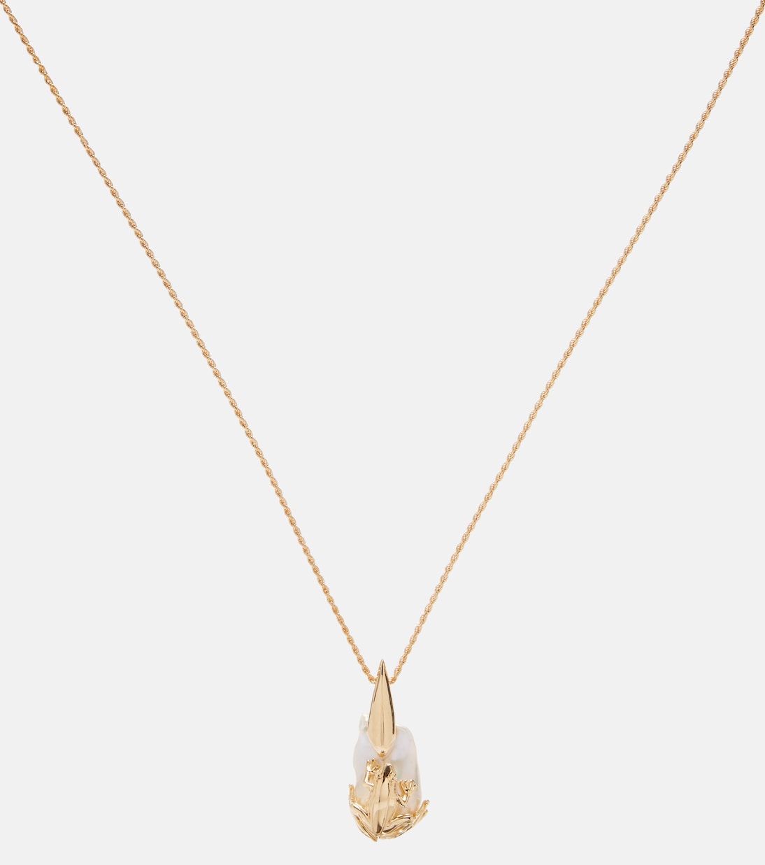 BOTTEGA VENETA Rana Embellished Gold-plated Necklace | endource
