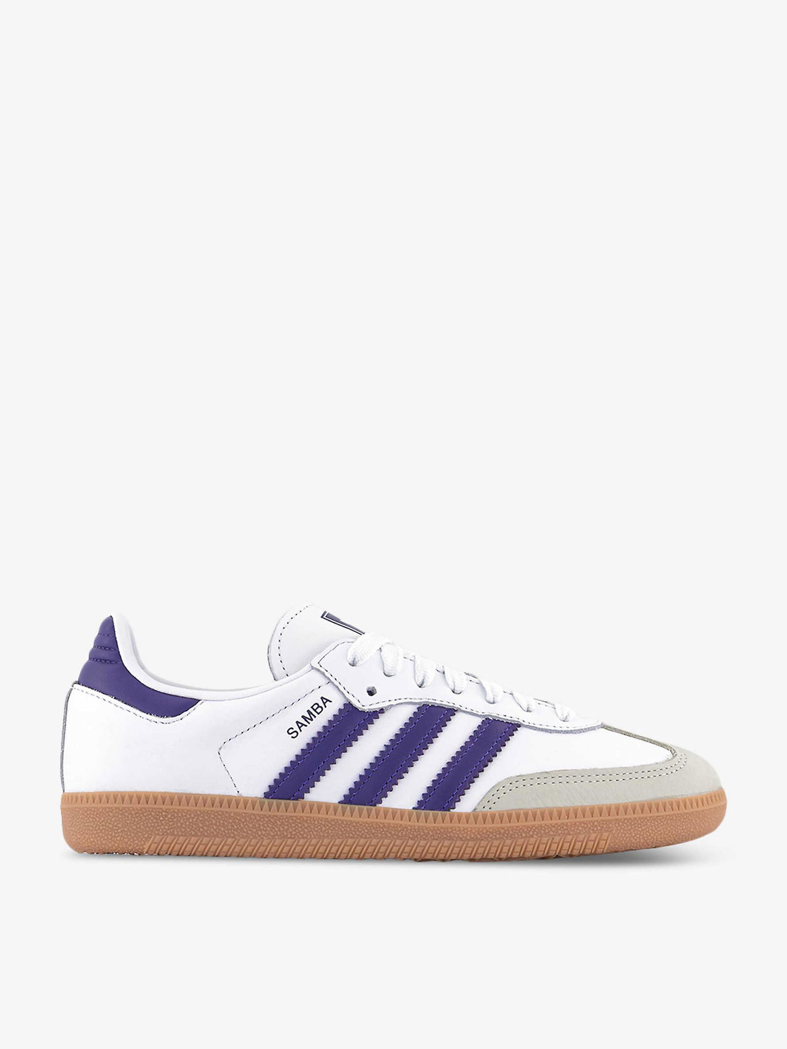 ADIDAS Samba OG Logo-Print Leather Low-Top Trainers in WHITE ENERGY ...