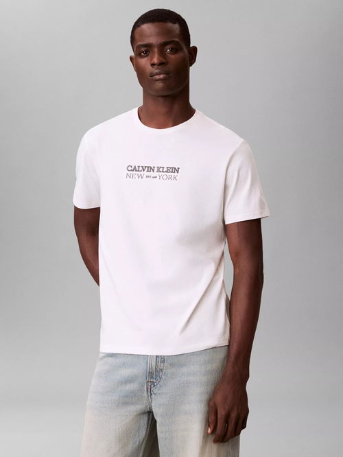 CALVIN KLEIN New York Graphic T-Shirt, White Greige | endource