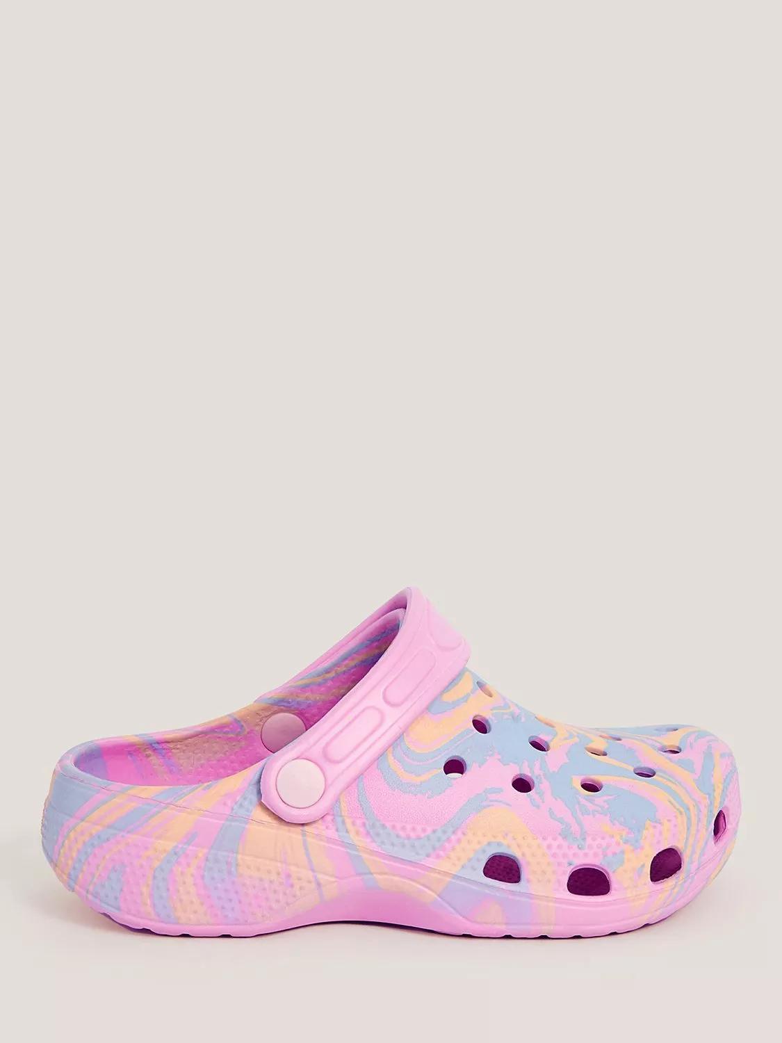 Monsoon Rainbow Marbled Clogs in Multi | endource
